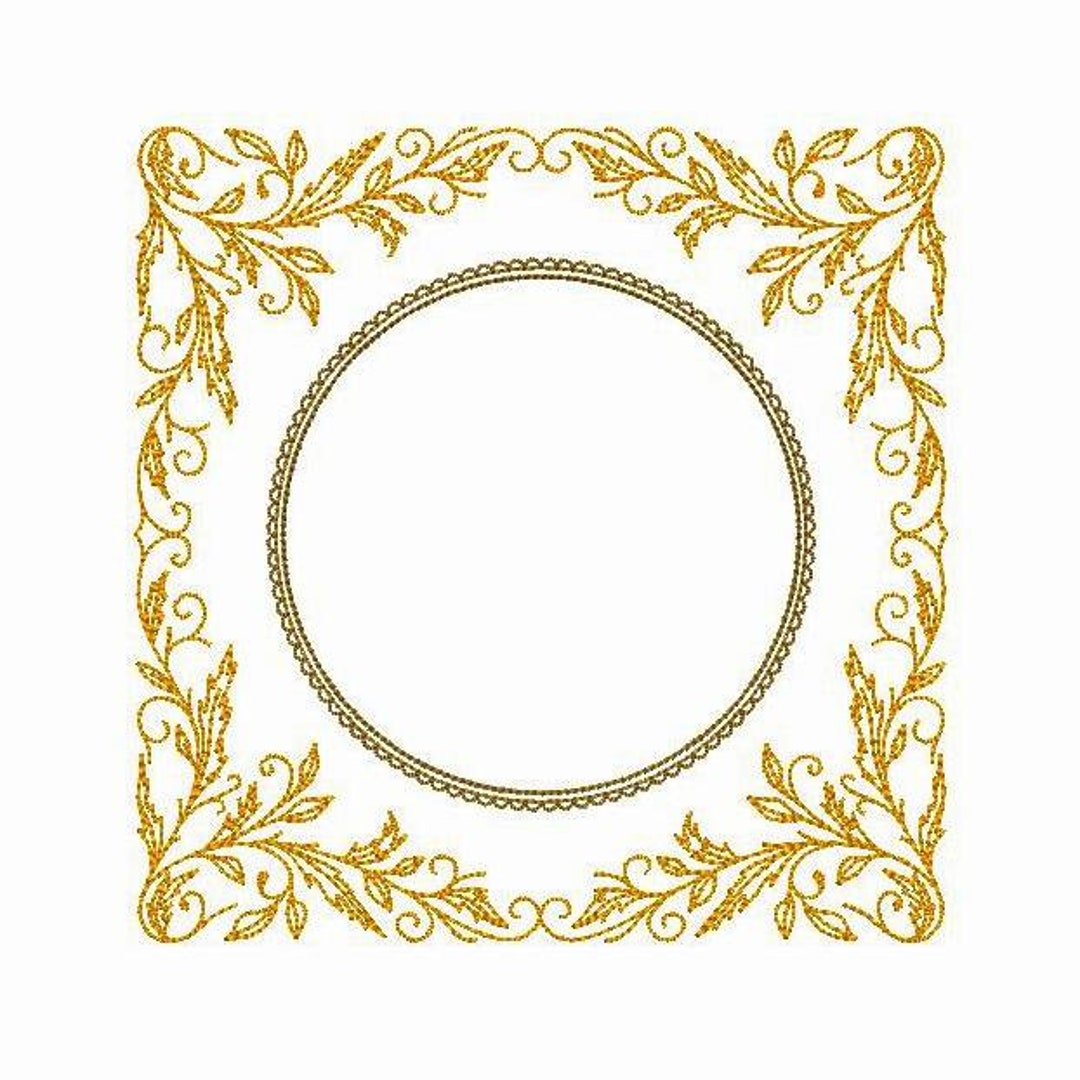 Monogram Frame Machine Embroidery Design - 3 SIZES, Sketch Machine ...