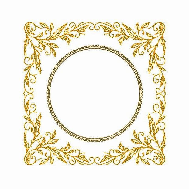 Monogram Frame Machine Embroidery Design 3 SIZES Sketch - Etsy