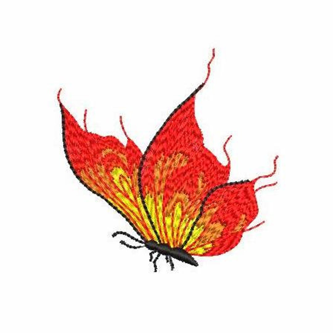 Butterfly Machine Embroidery Design 2 SIZES, Digital Machine Embroidery ...