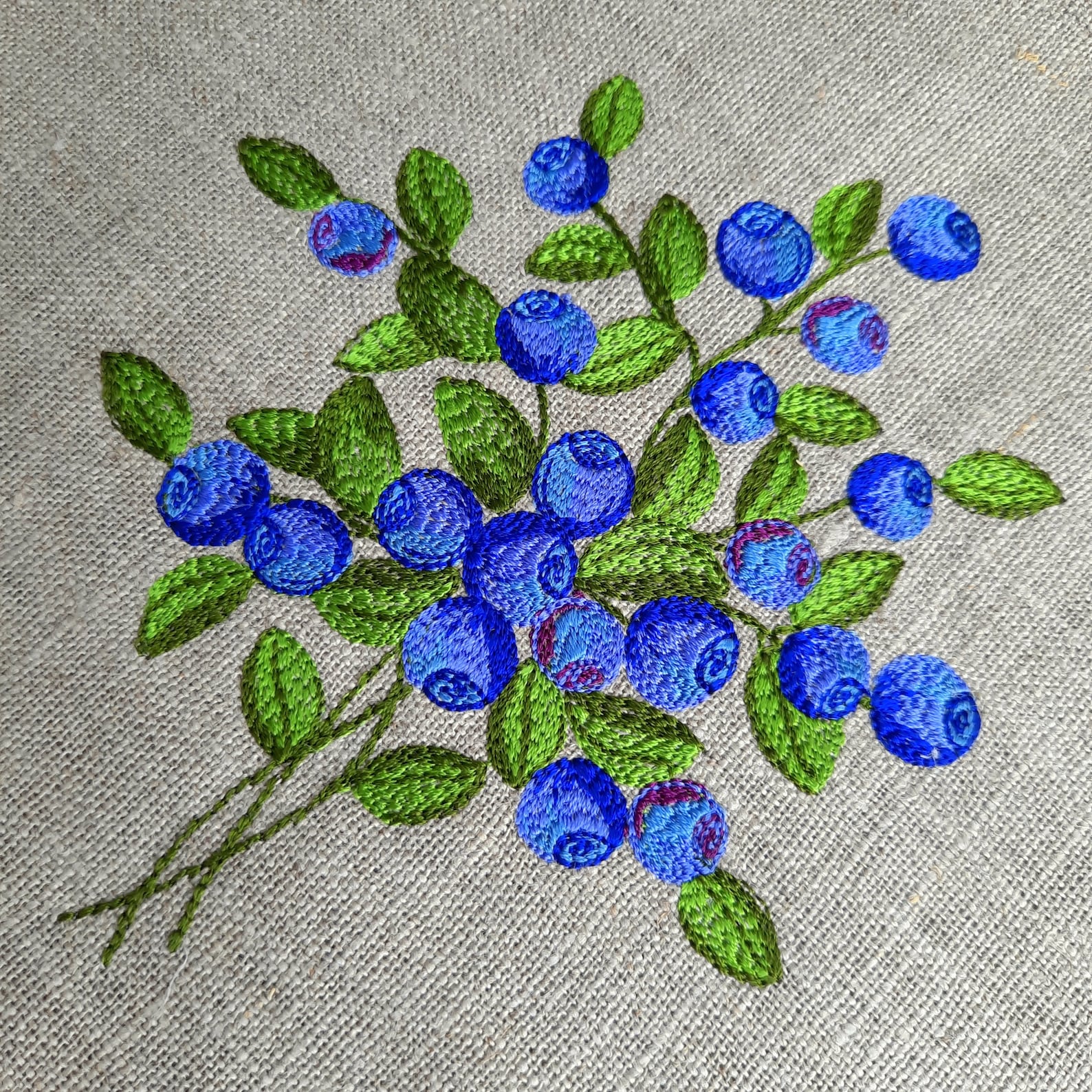 Blueberry Machine Embroidery Design Sketch Machine Embroidery | Etsy