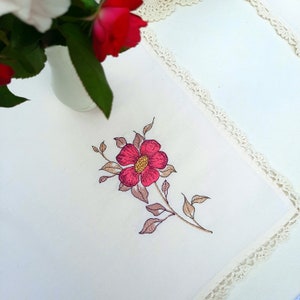 Beautiful Flower Machine Embroidery Design 5 Sizes, Sketch Machine ...