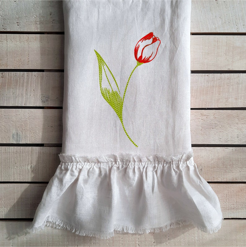 Tulip Machine Embroidery Design 5 SIZES Tulip Flower Digital - Etsy