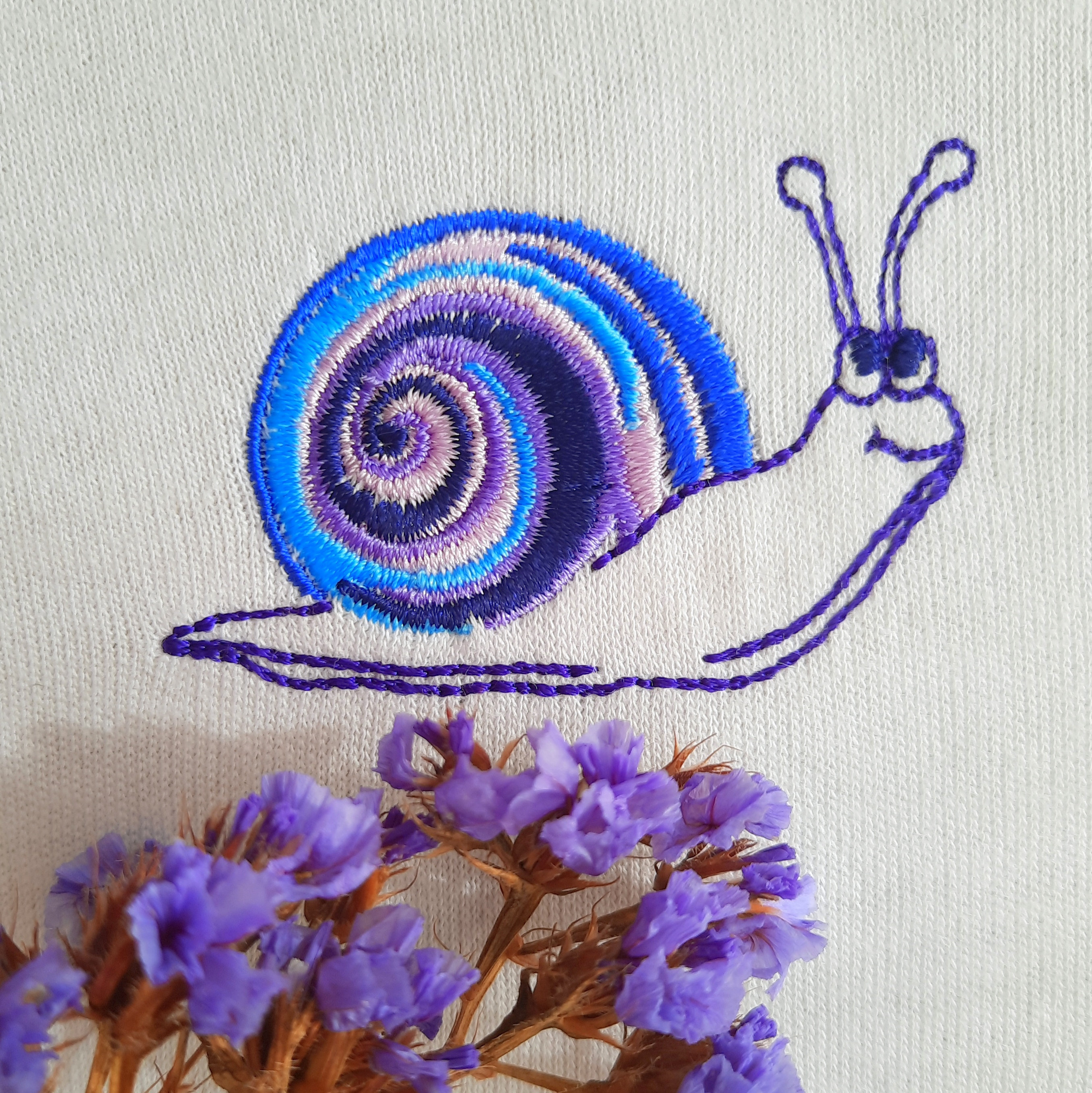 Cute Snail Machine Embroidery Design 4 SIZES Sketch Machine | Etsy