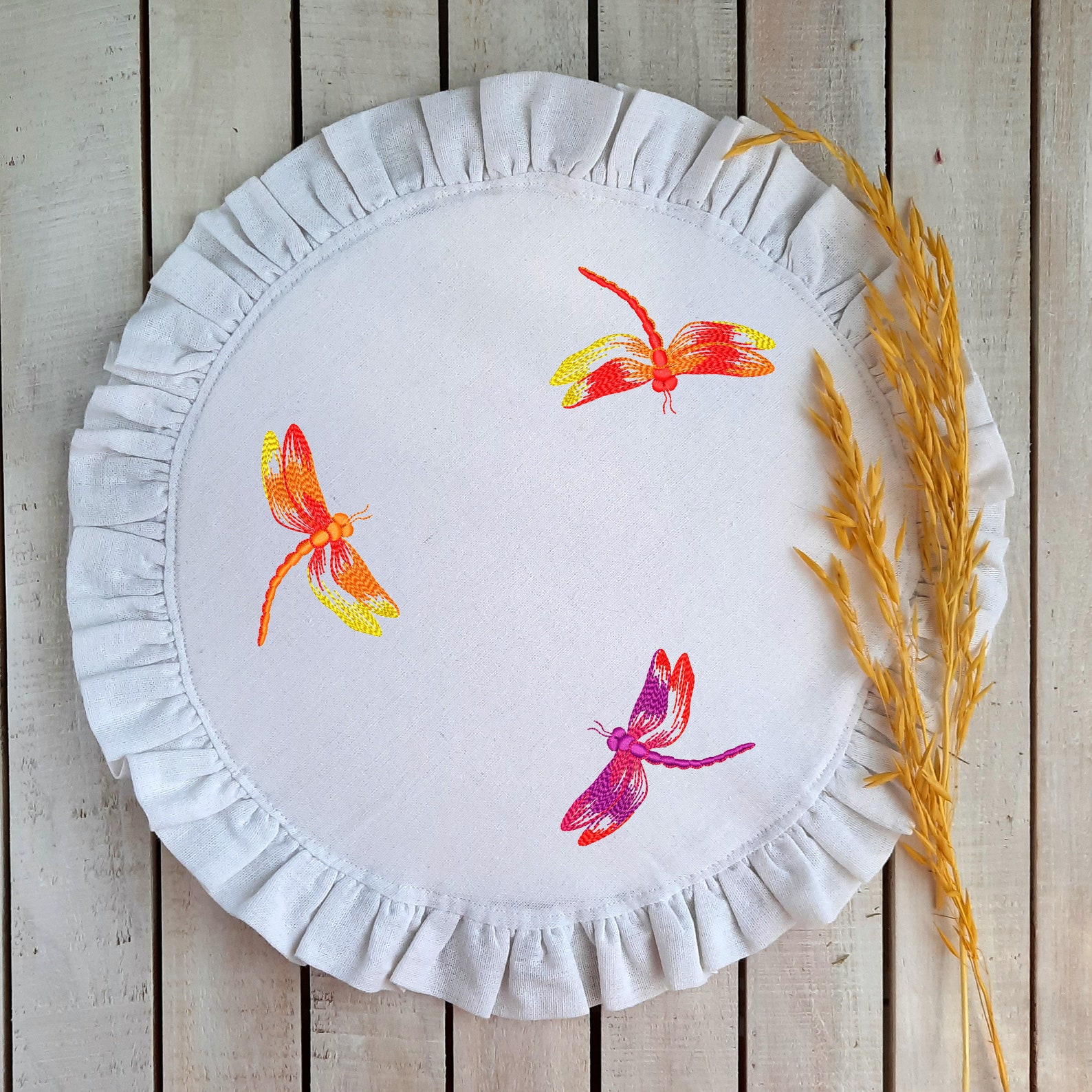 Dragonfly Machine Embroidery Design 3 SIZES Sketch Machine - Etsy