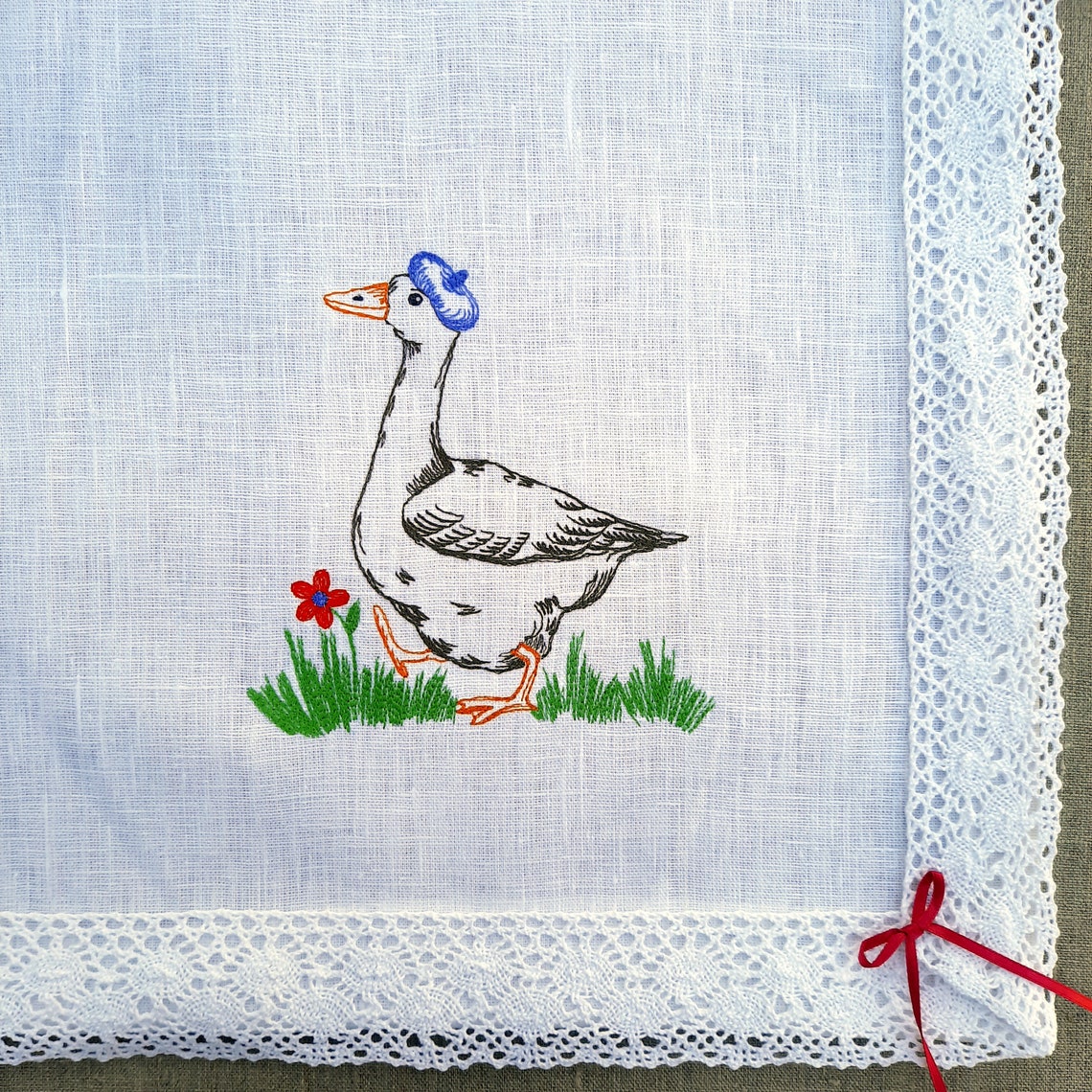 Goose Machine Embroidery Design 2 Sizes Sketch Machine | Etsy