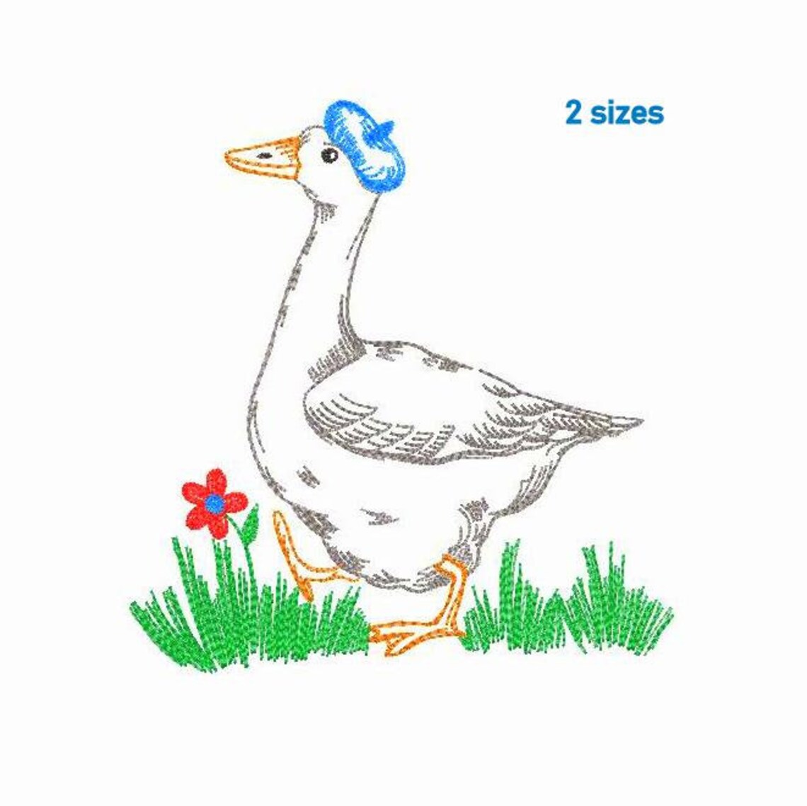 Goose Machine Embroidery Design - 2 Sizes, Sketch Machine Embroidery ...
