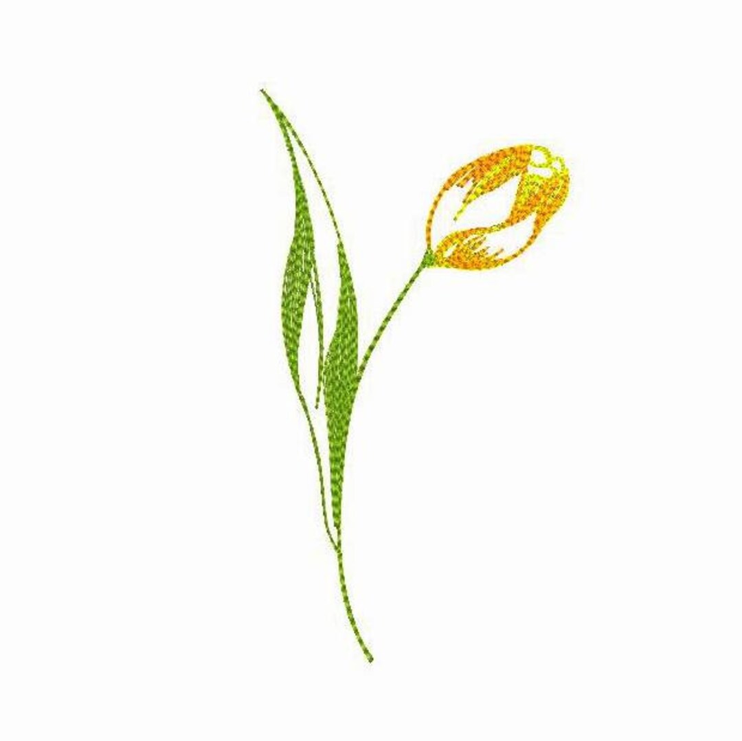 Tulip Machine Embroidery Design 5 SIZES, Tulip Flower Digital ...