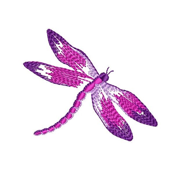 Dragonfly Machine Embroidery Design 3 SIZES Flying Dragonfly - Etsy