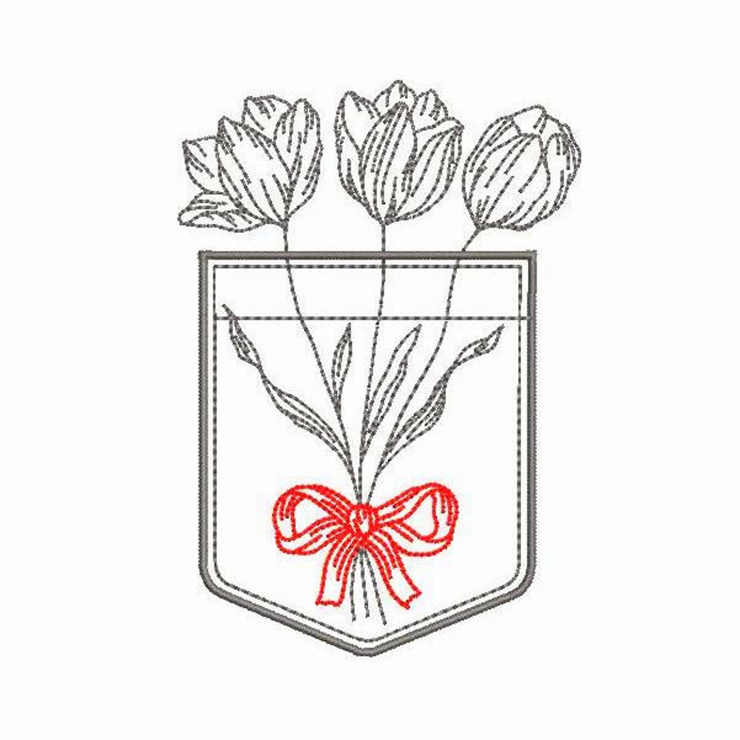 Fake Pocket Machine Embroidery Design 3 SIZES, Faux Pocket Digital ...