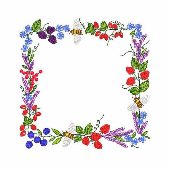 Monogram Frame Machine Embroidery Design Sketch Machine - Etsy