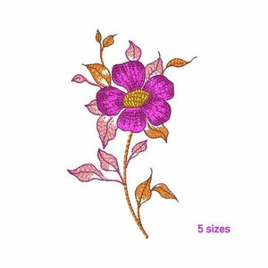 Beautiful Flower Machine Embroidery Design 5 Sizes, Sketch Machine ...