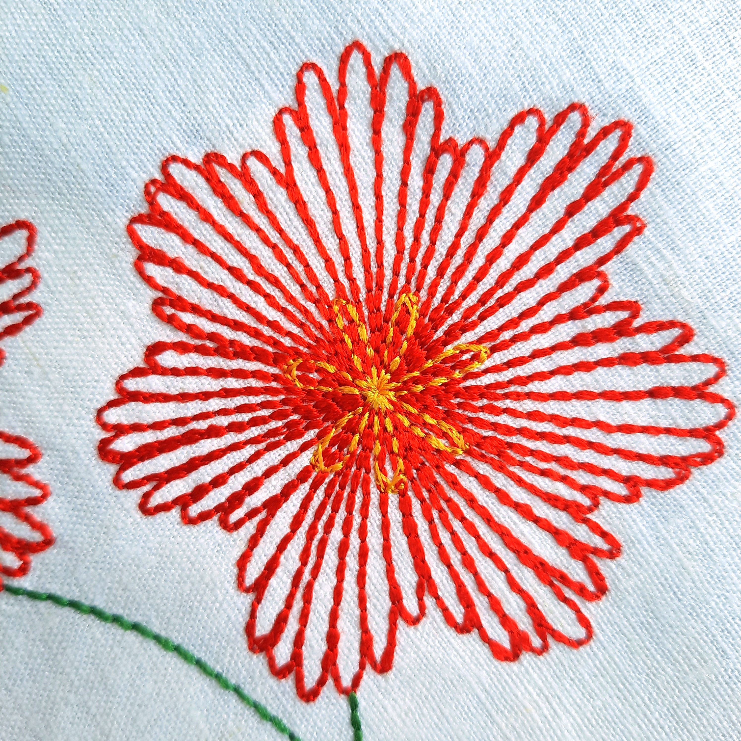 Gerbera Daisy Machine Embroidery Design, Digital Machine Embroidery ...