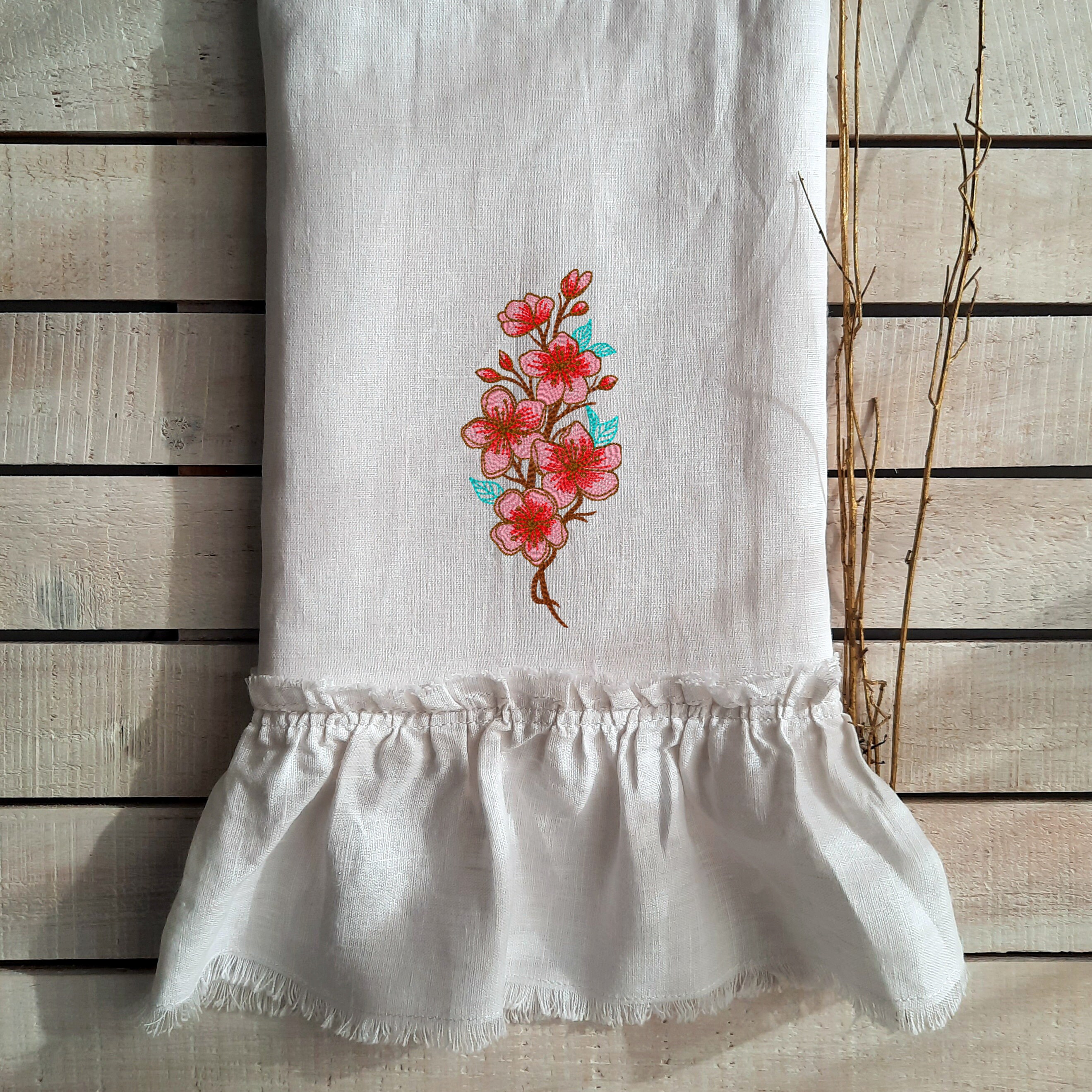 Sakura Machine Embroidery Design, Sakura Branch Digital Embroidery ...