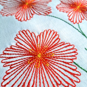 Gerbera Daisy Machine Embroidery Design Sketch Machine | Etsy