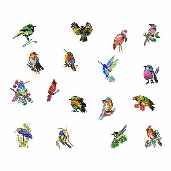 Machine Embroidery Designs for Birds - Etsy