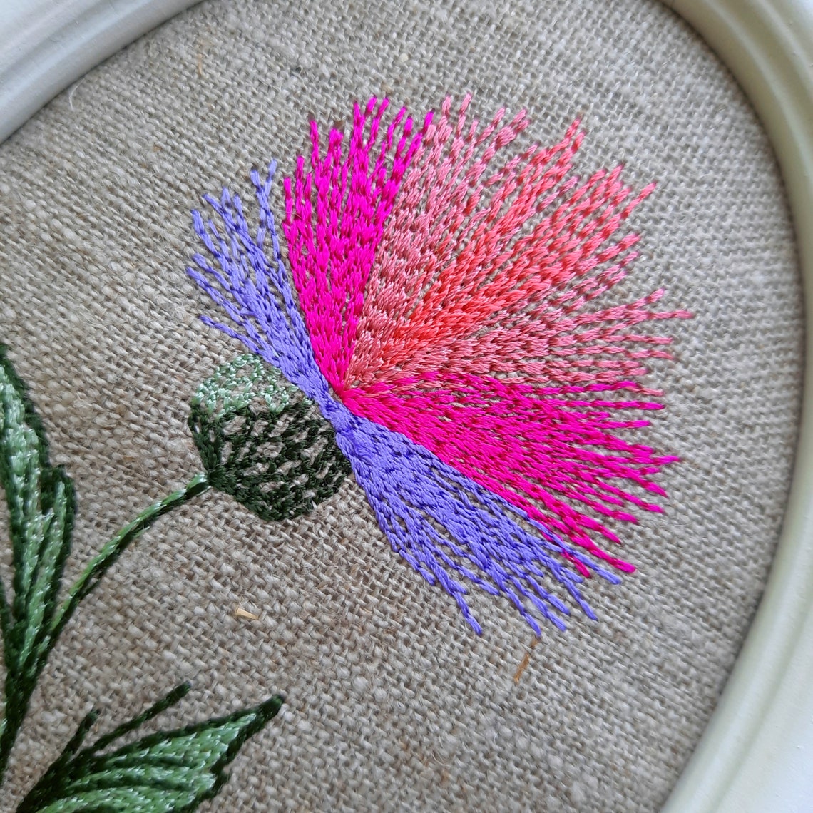 Thistle Machine Embroidery Design 7 SIZES Sketch Machine | Etsy