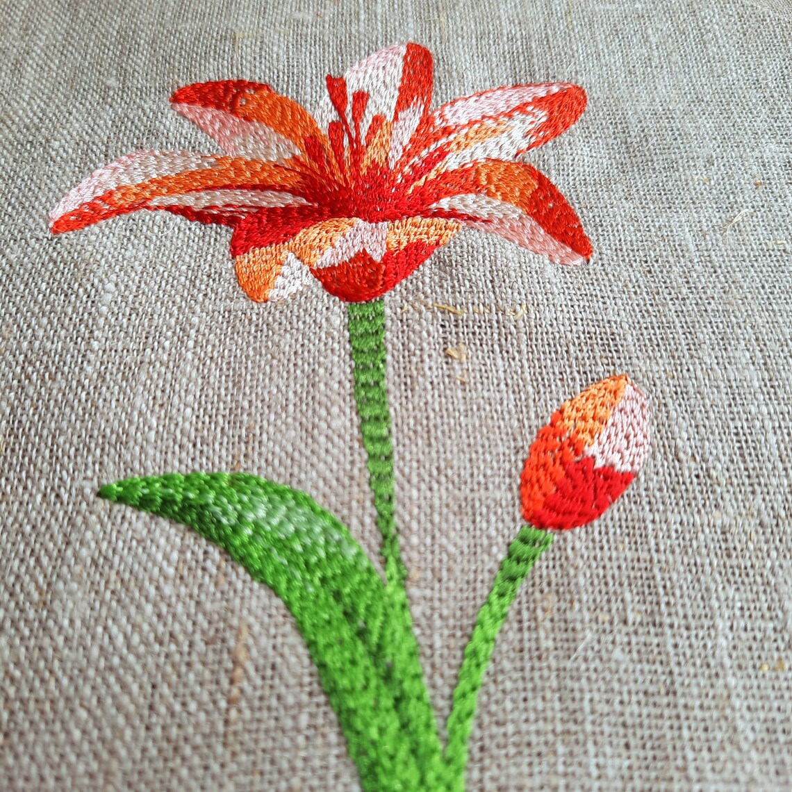 Lily Machine Embroidery Design 3 SIZES Sketch Machine | Etsy