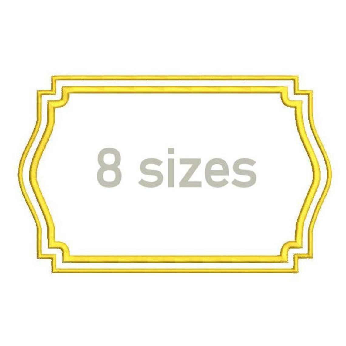 Beautiful Frame Machine Embroidery Design - 8 SIZES, Monogram Frame ...