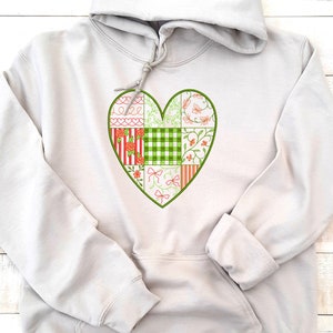 Patchwork Heart Machine Embroidery Design 4 SIZES, Quilted Heart ...