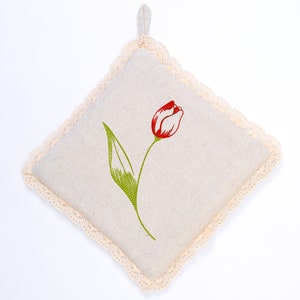 Tulip Machine Embroidery Design 5 SIZES, Tulip Flower Digital ...