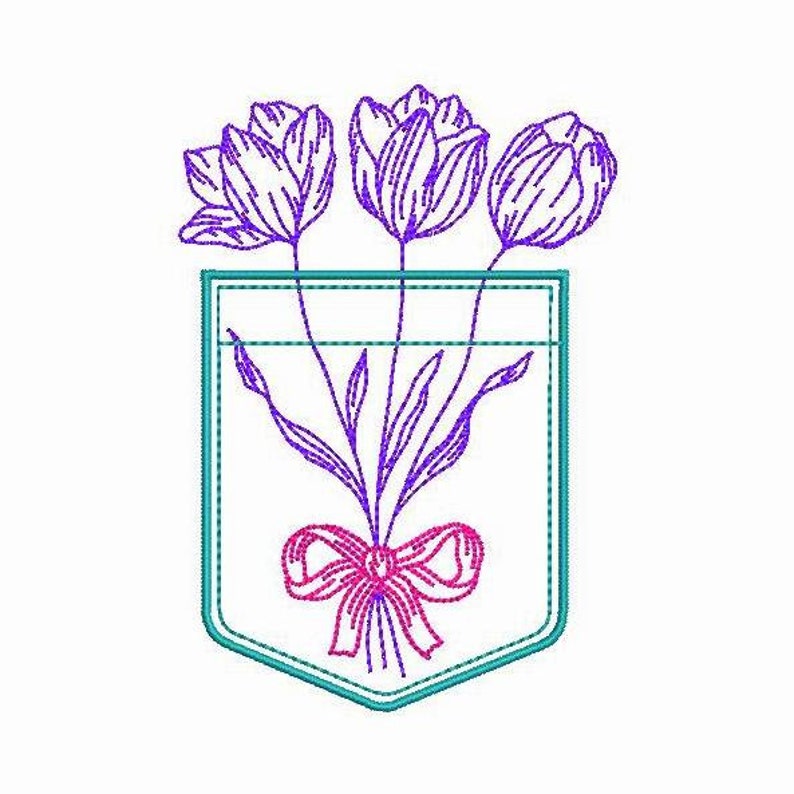 Fake Pocket Machine Embroidery Design 3 SIZES Faux Pocket - Etsy