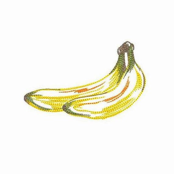 Bananas Machine Embroidery Design Banana Bunch Fruit | Etsy