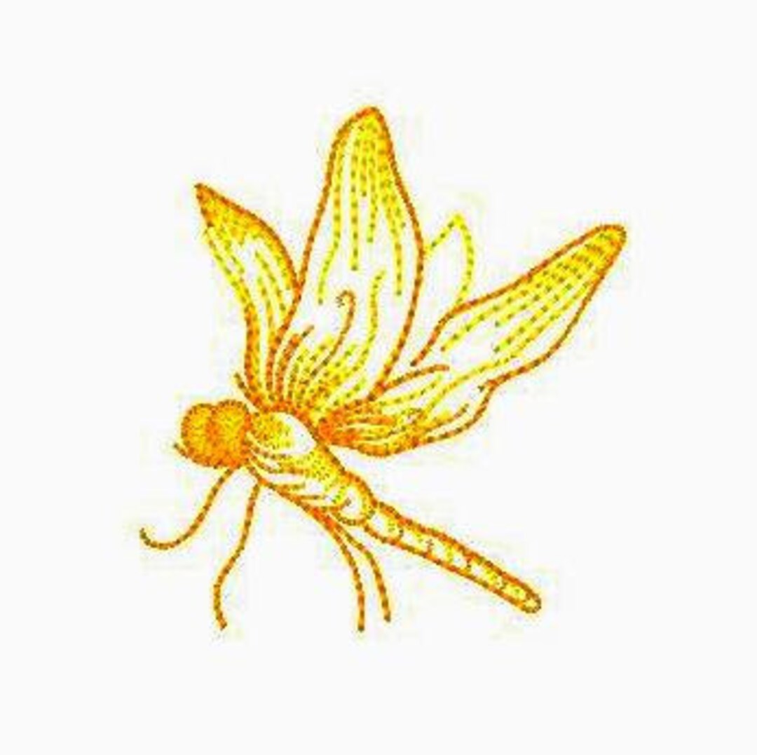 Dragonfly Machine Embroidery Design 4 SIZES, Flying Dragonfly Digital ...