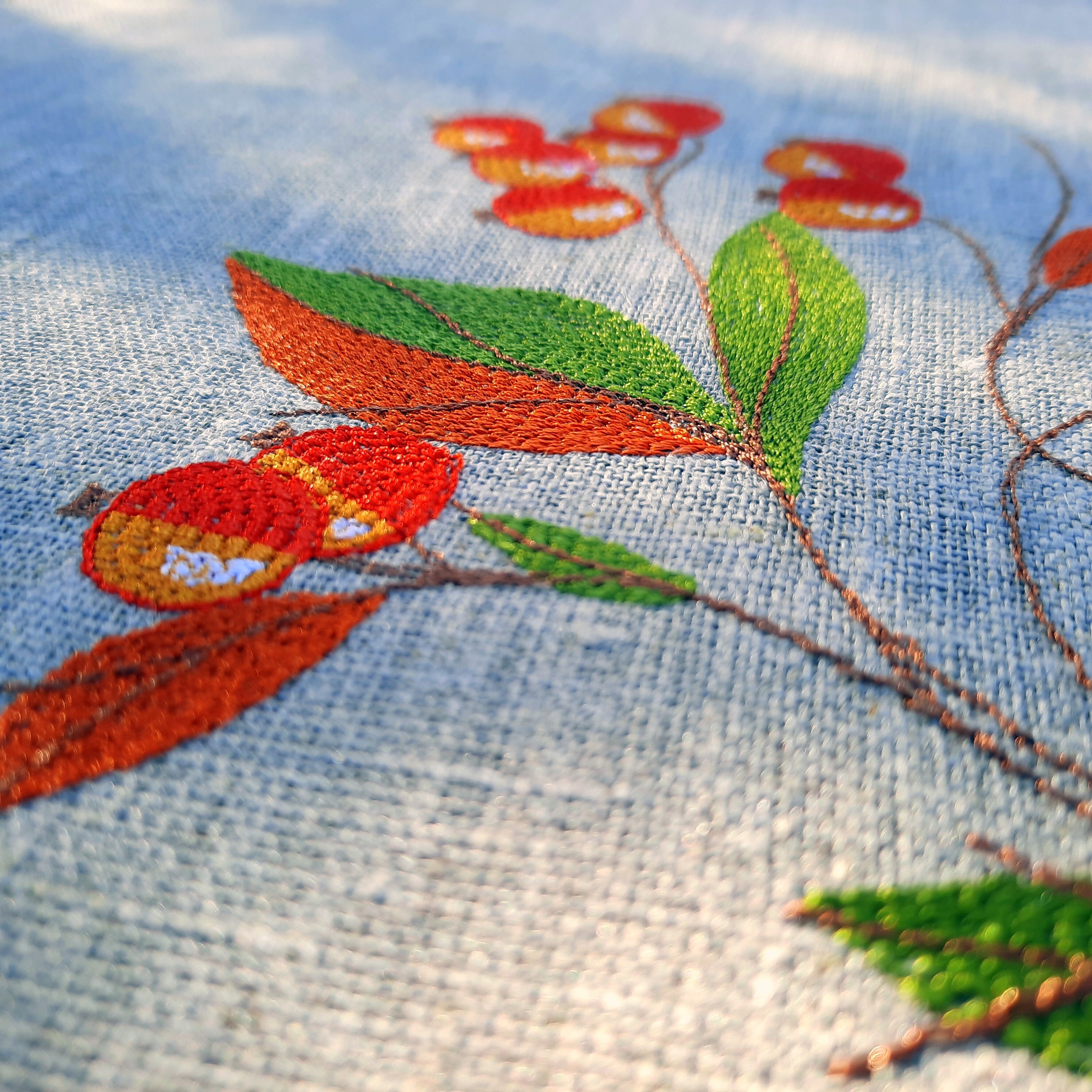 Autumn Berries Branch Machine Embroidery Design Sketch | Etsy