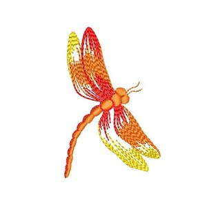 Dragonfly Machine Embroidery Design 3 SIZES, Flying Dragonfly Digital ...