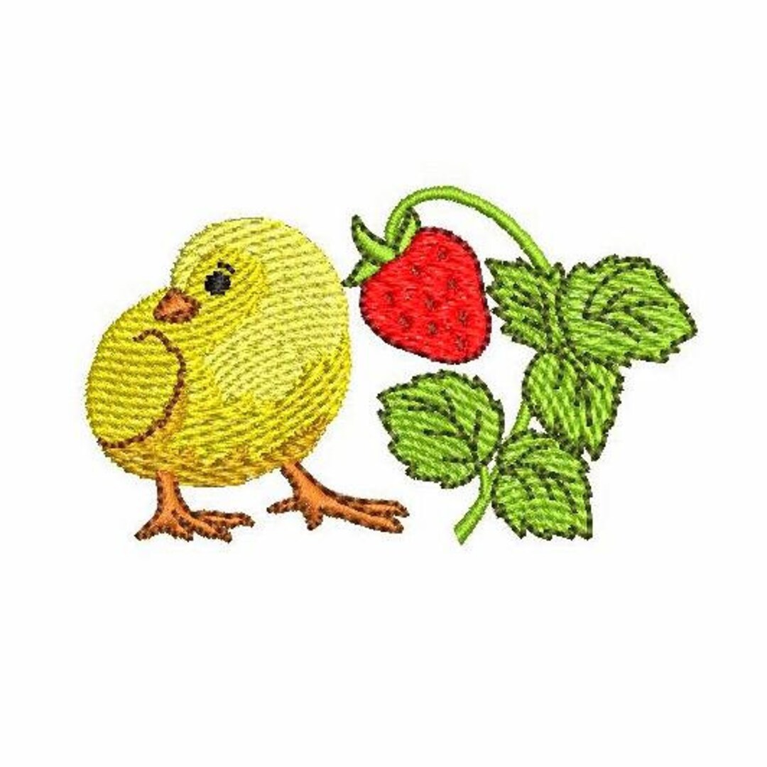 Cute Chick Machine Embroidery Design 3 Sizes, Yellow Chicken Digital ...