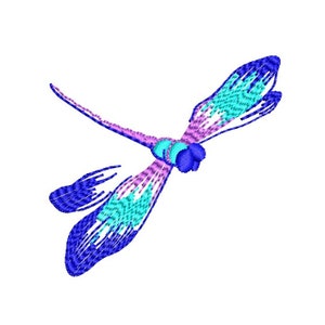 Dragonfly Machine Embroidery Design 3 SIZES, Flying Dragonfly Digital ...