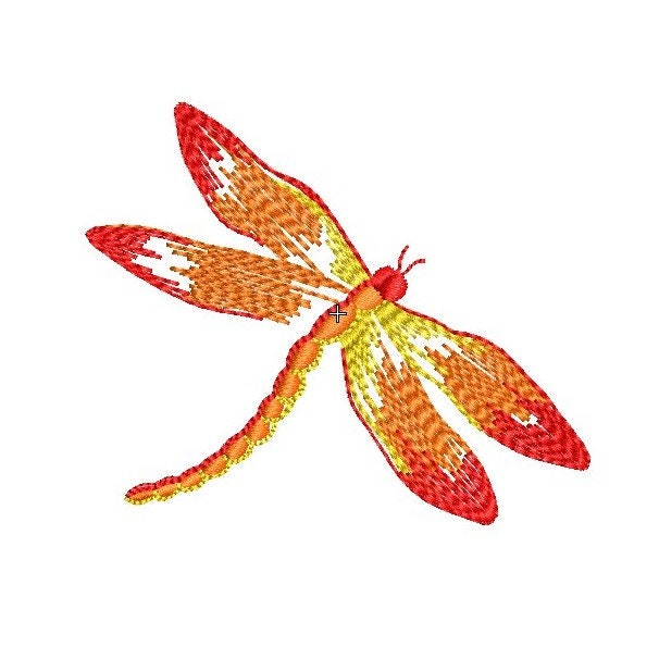 Dragonfly Machine Embroidery Design 3 SIZES Flying Dragonfly - Etsy