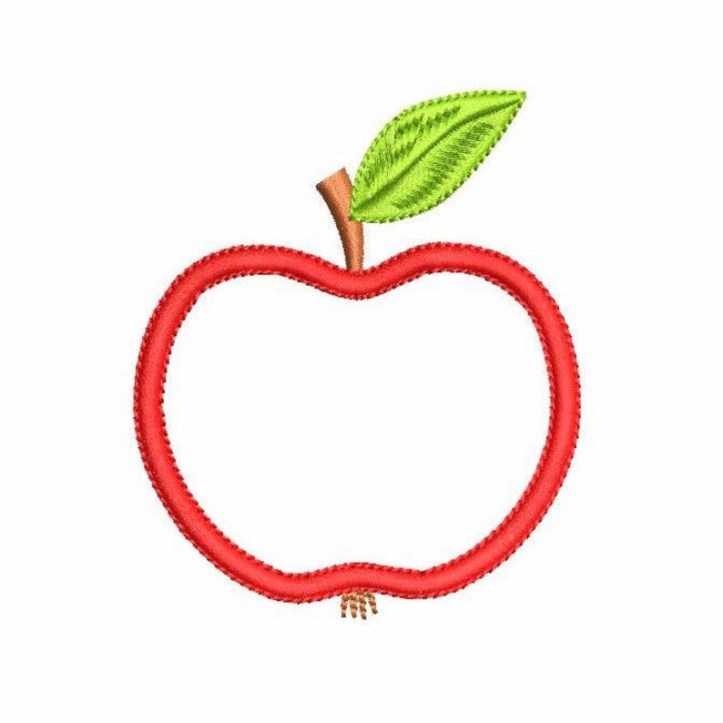 Apple Applique Machine Embroidery Design Sketch Machine - Etsy