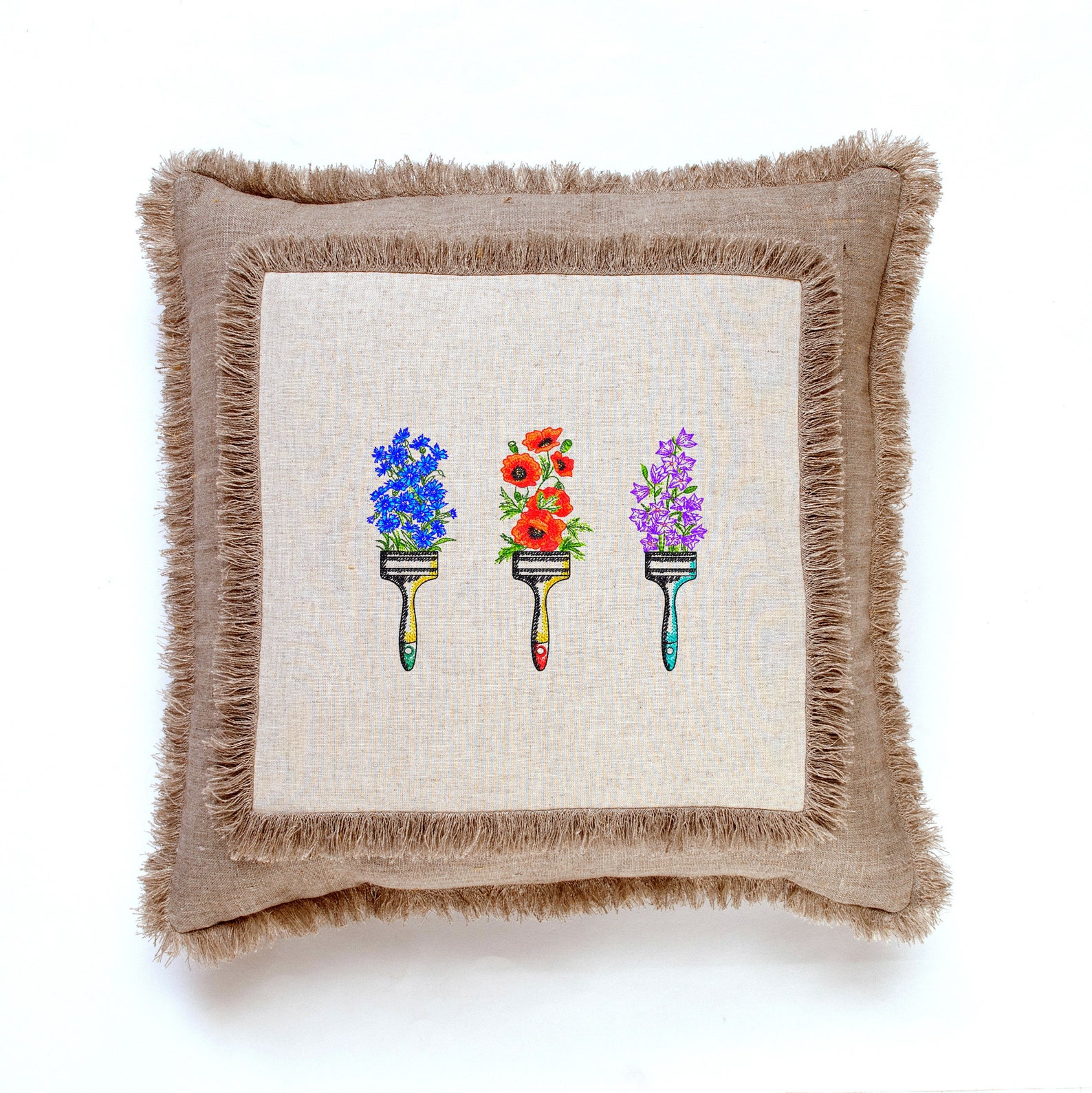 Floral Brush SET Machine Embroidery Design 5 SIZES, Cornflowers ...