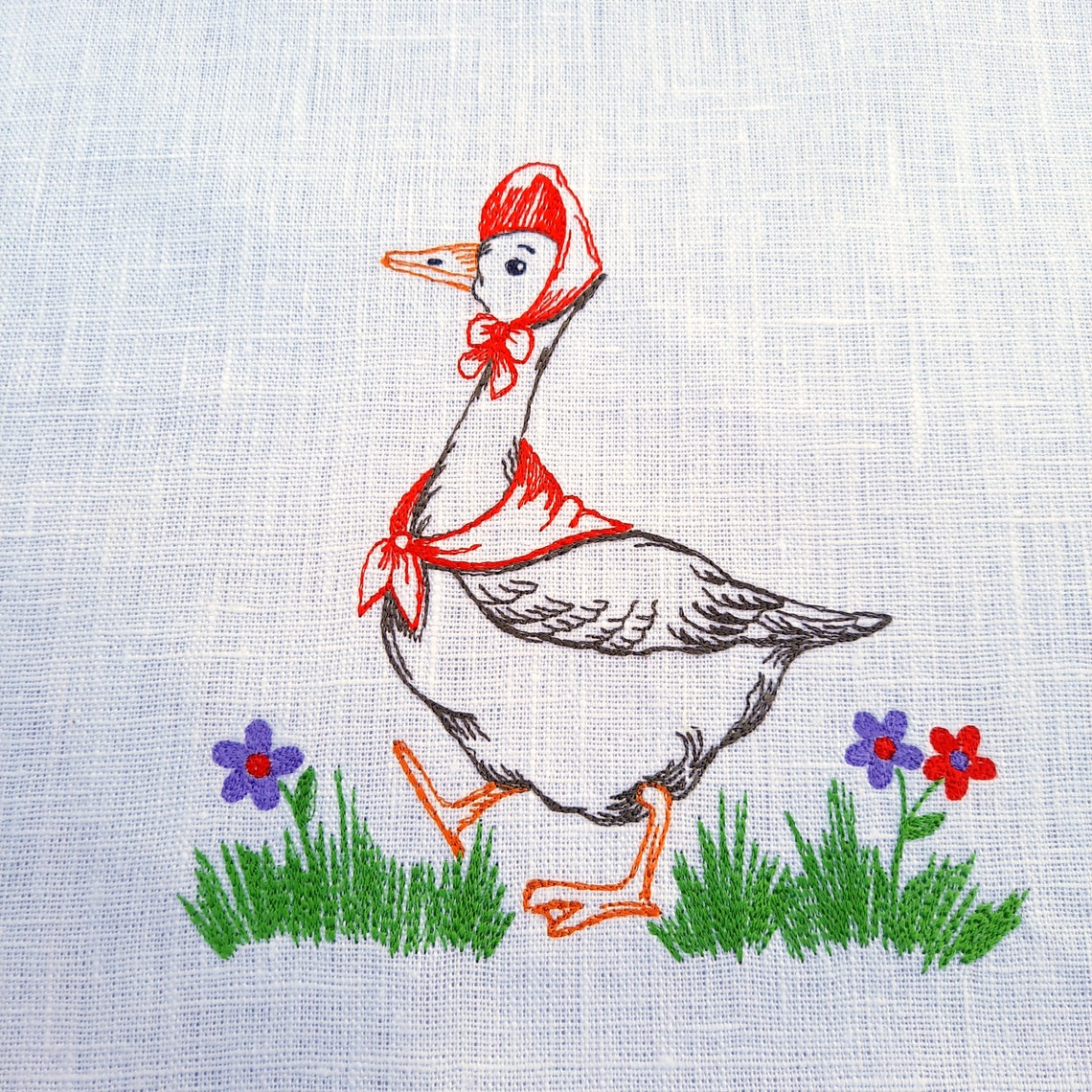 Goose Machine Embroidery Design 2 Sizes Sketch Machine - Etsy