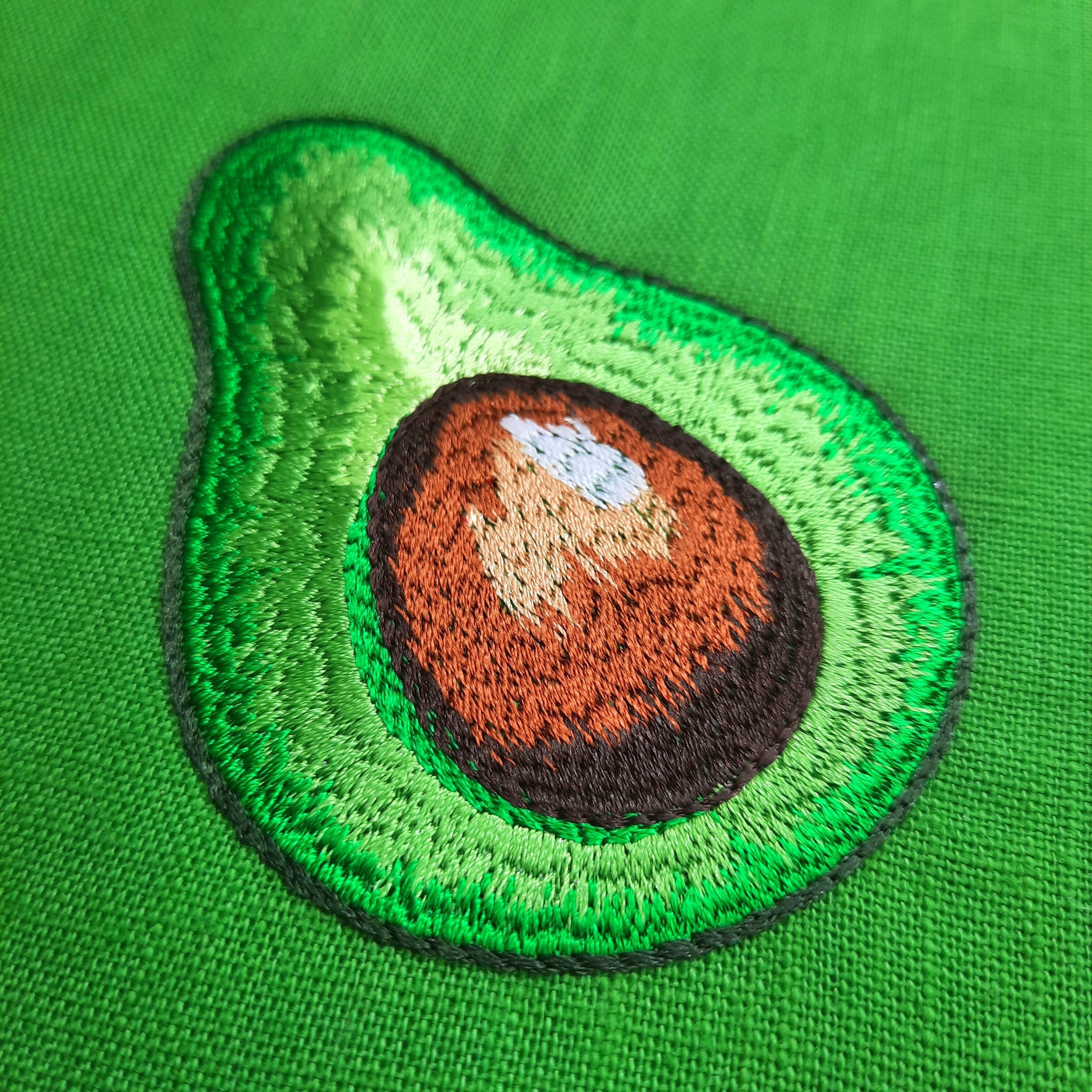 Avocado Machine Embroidery Design 3 SIZES, Sketch Machine Embroidery ...