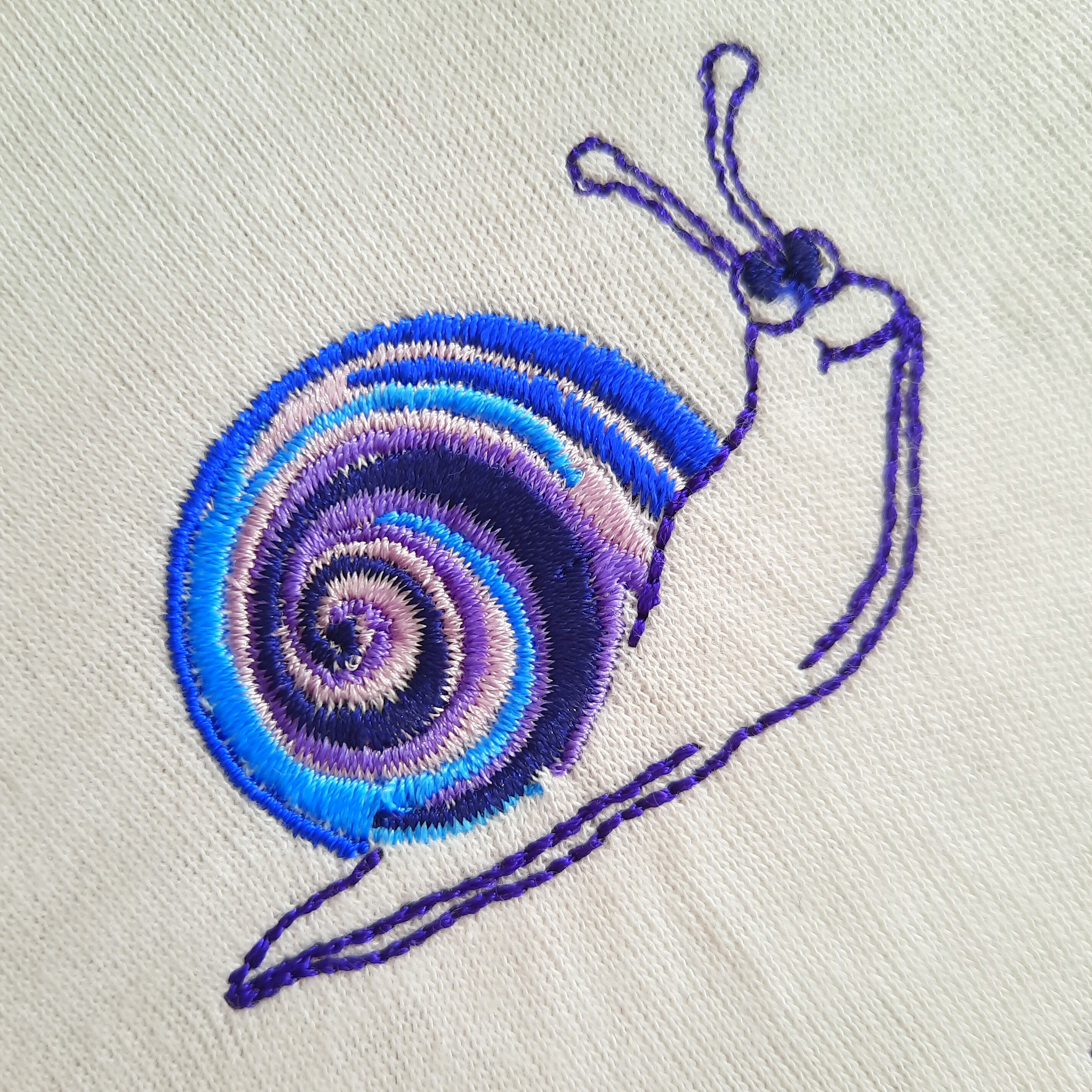 Cute Snail Machine Embroidery Design 4 SIZES Sketch Machine | Etsy