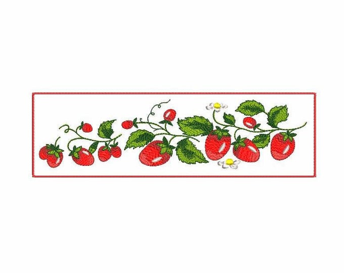 Berry Border Embroidery Design for Machine Embroidery-instant DOWNLOAD ...