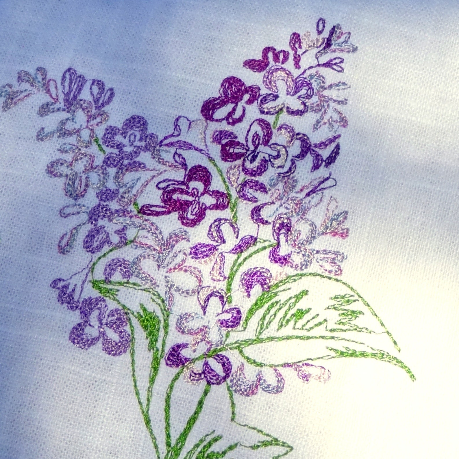 Lilac Machine Embroidery Design Sketch Machine Embroidery Etsy