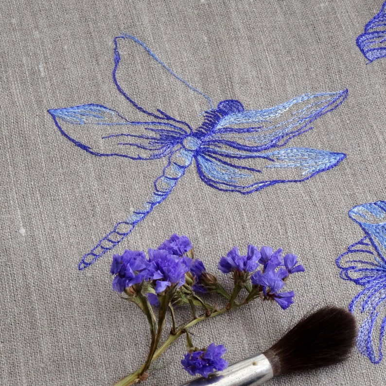 Dragonfly Machine Embroidery Design 2 SIZES Flying Dragonfly - Etsy