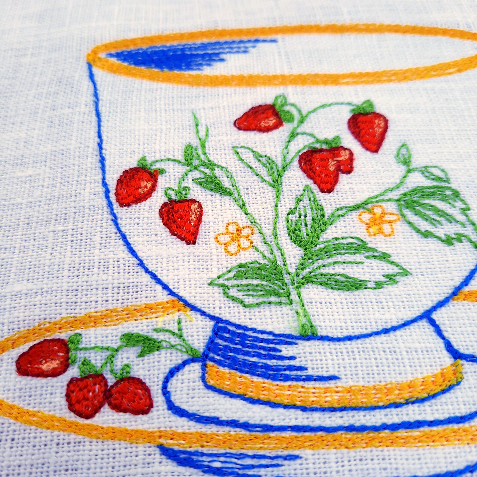 Tea Cup Machine Embroidery Design Sketch Machine Embroidery - Etsy