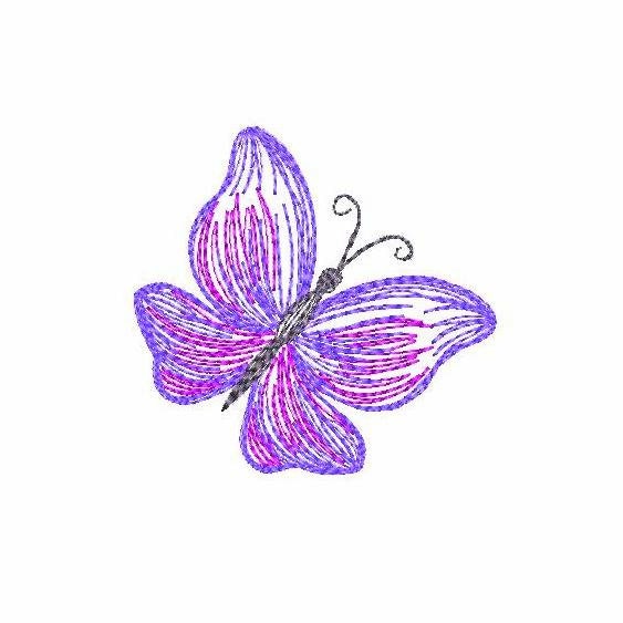 Butterfly Machine Embroidery Design, Machine Embroidery Floral ...