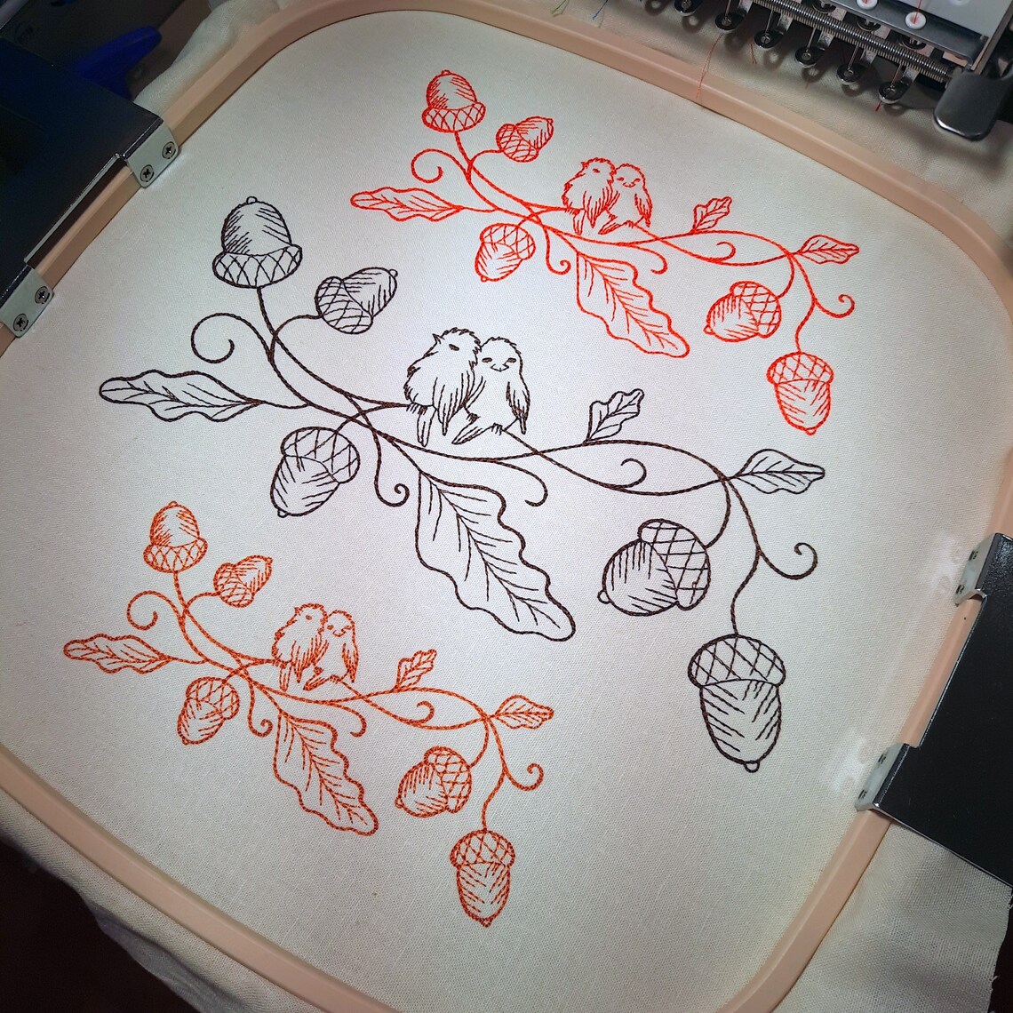 Autumn Border Machine Embroidery Design 4 SIZES Sketch - Etsy