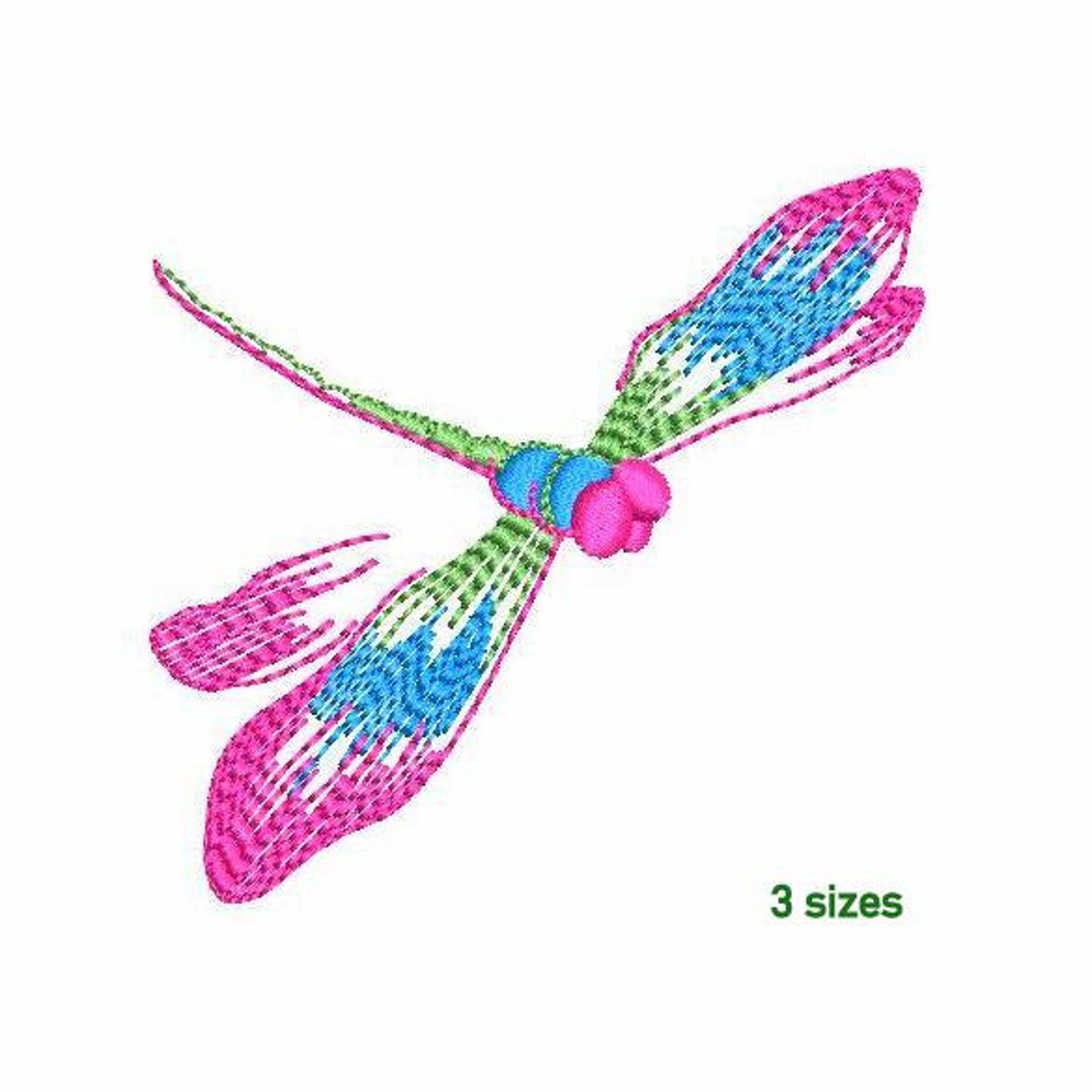 Dragonfly Machine Embroidery Design 3 SIZES Sketch Machine | Etsy