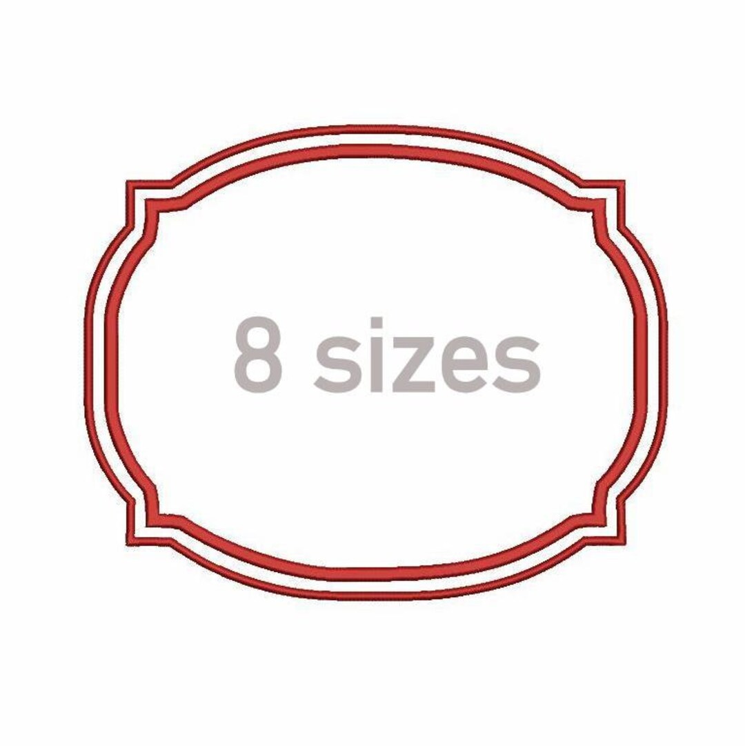 Beautiful Frame Machine Embroidery Design - 8 SIZES, Monogram Frame ...