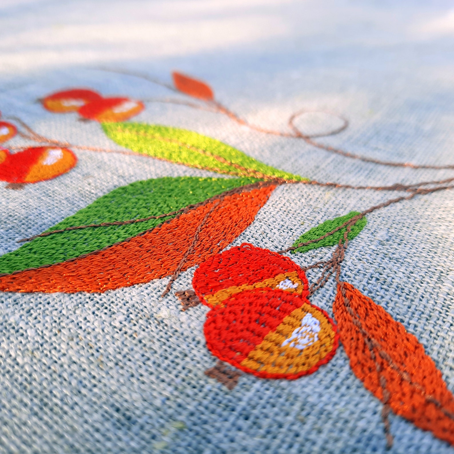 Autumn Berries Branch Machine Embroidery Design Sketch - Etsy