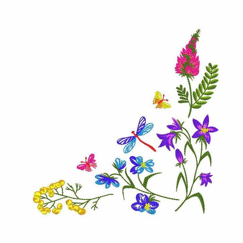 Corner Embroidery Designs - Etsy