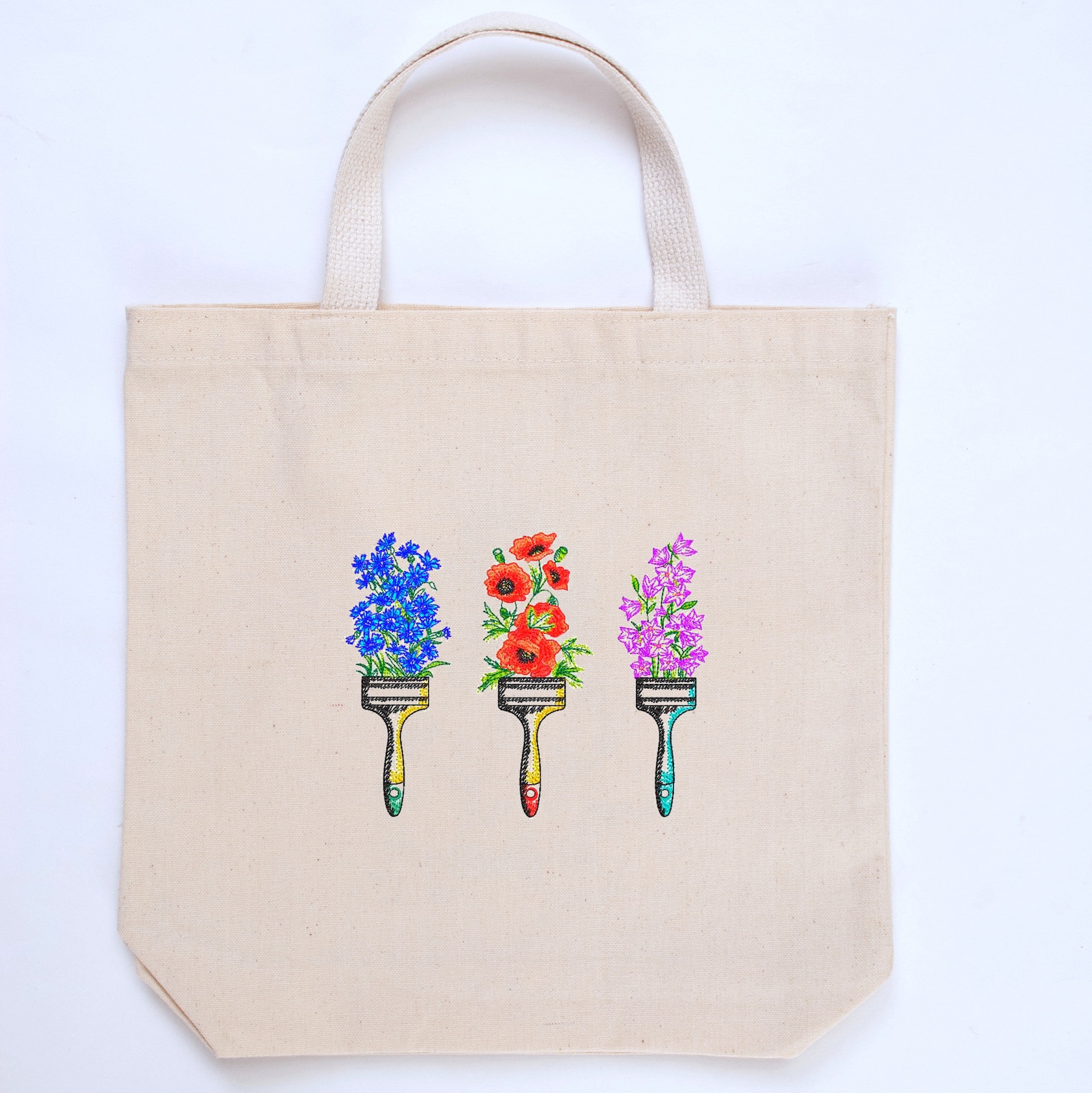 Floral Brush SET Machine Embroidery Design 5 SIZES, Cornflowers ...