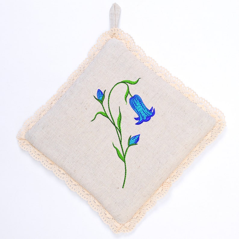 Bellflower Machine Embroidery Design 3 SIZES, Field Bluebell Digital ...