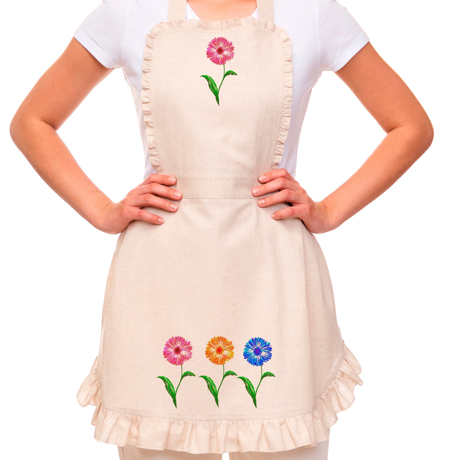 Gerbera Daisy Machine Embroidery Design, Digital Machine Embroidery ...